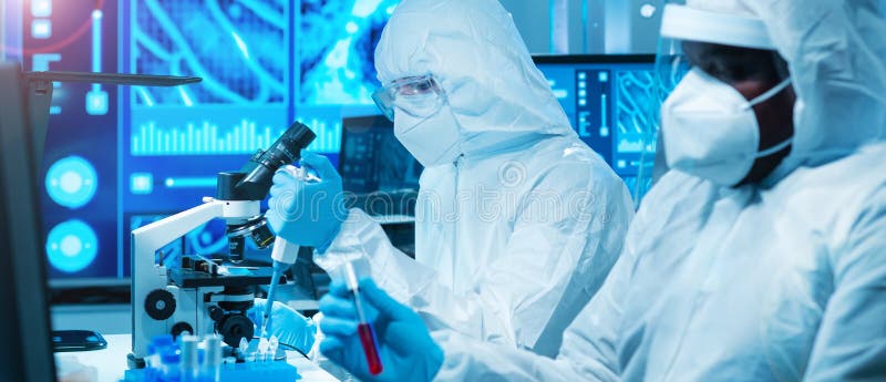 African-american Scientist Works in a Scientific Lab Using Laboratory ...