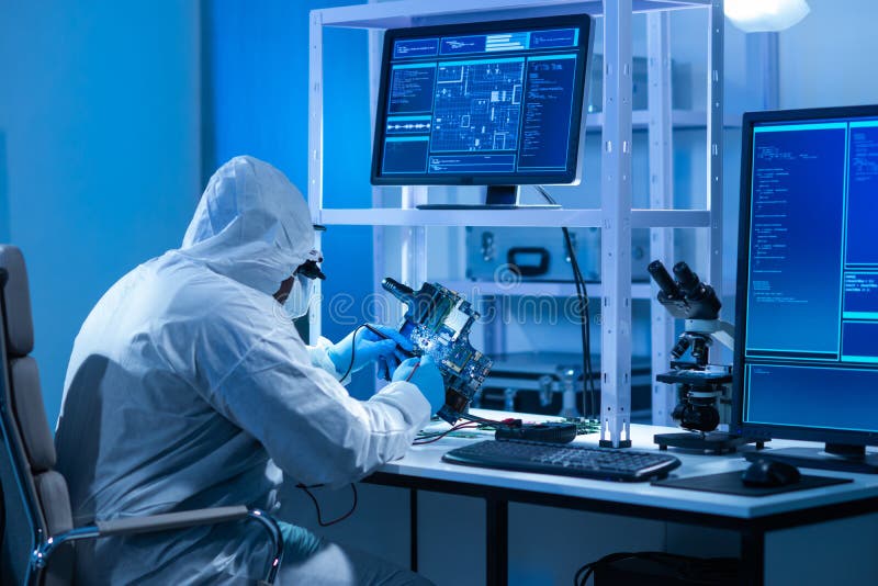 African-American Scientist Works in a Modern Scientific Laboratory for ...