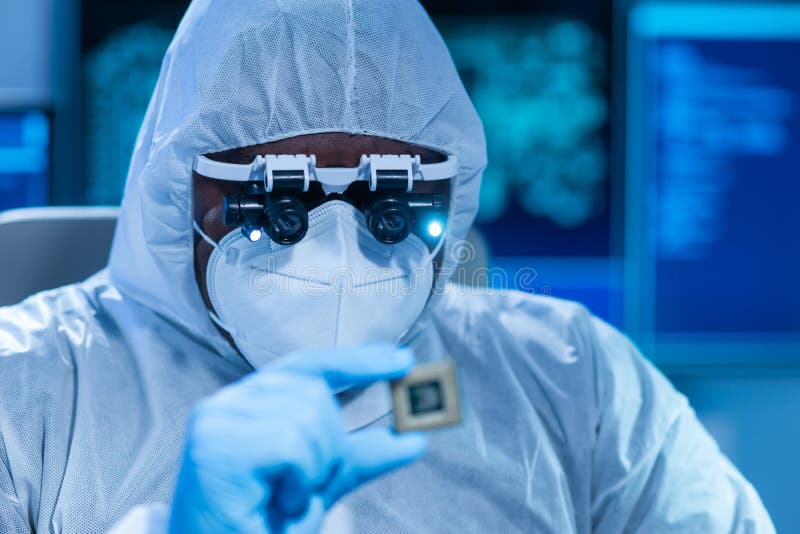 African-American Scientist Works in a Modern Scientific Laboratory for ...