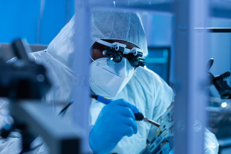 African-American Scientist Works in a Modern Scientific Laboratory for ...