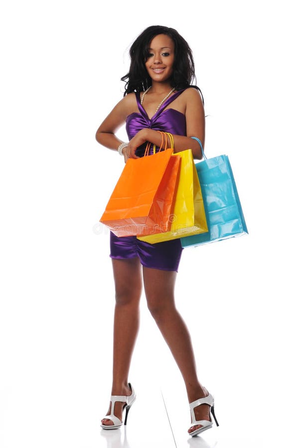 African american shopper stock photo. Image of bargain - 9289794