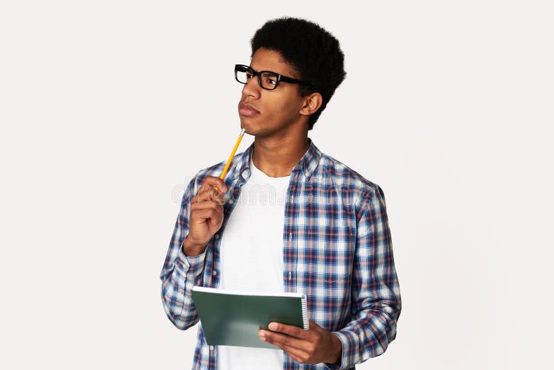 Nerd thinking stock photo. Image of joyful, people, geek - 62339120