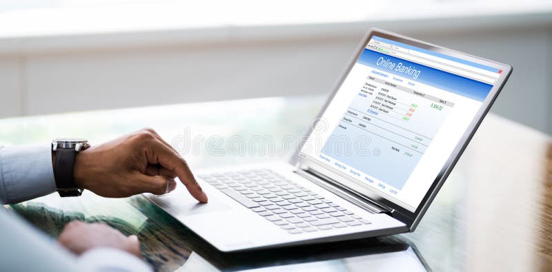 African American Using Online Bank Stock Image - Image of finance ...