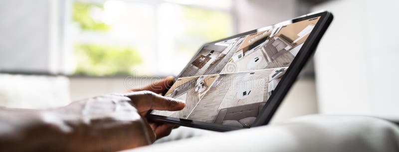 African American Using Security and Alarm System Stock Image - Image of ...