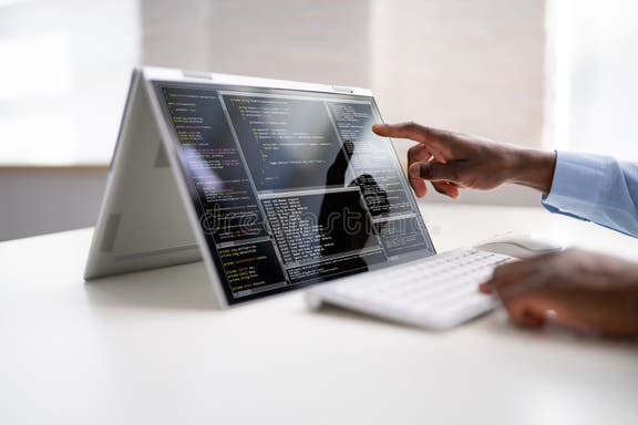 African American Web Developer Programmer Stock Photo - Image of source ...