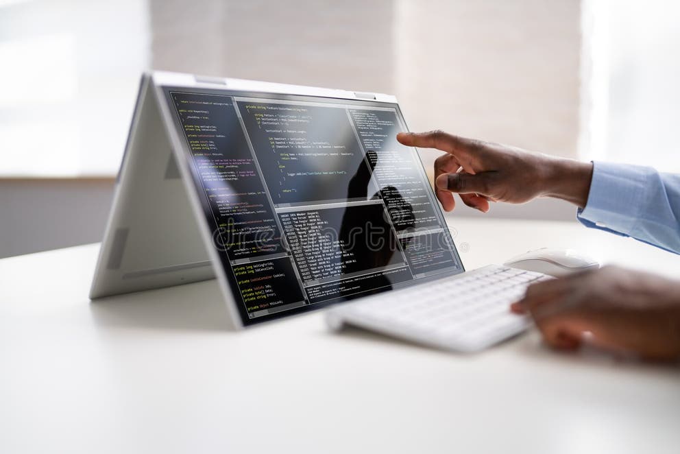 African American Web Developer Programmer Stock Photo - Image of source ...