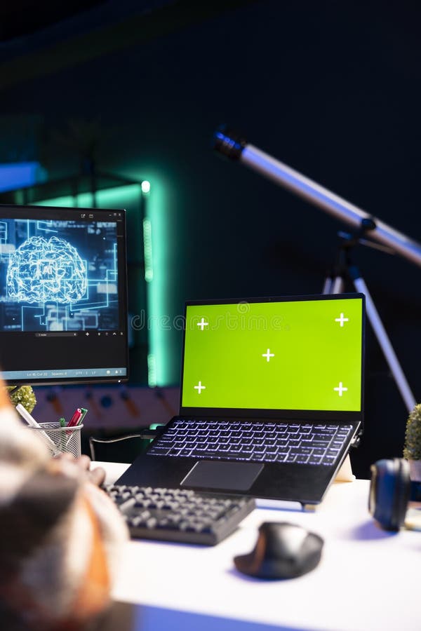 African American Web Developer Using Isolated Mockup on Pc and Writing Code Stock Photo - Image ...