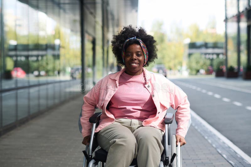 African American Woman with Disability Stock Image - Image of smile ...