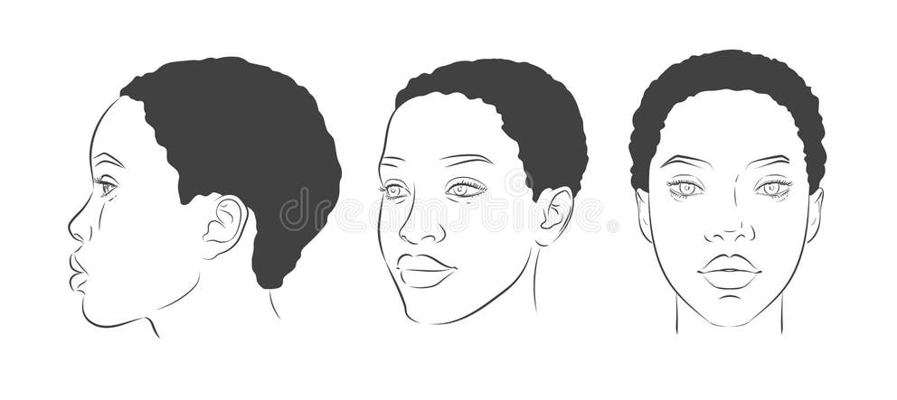 Portrait Woman Profil Stock Illustrations 165 Portrait Woman Profil