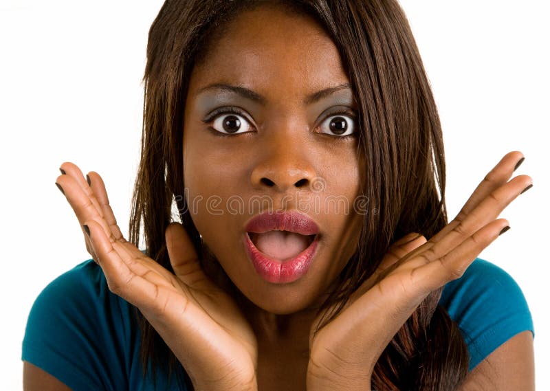 Smiling Happy Young African American Woman Stock Image Image Of Lips