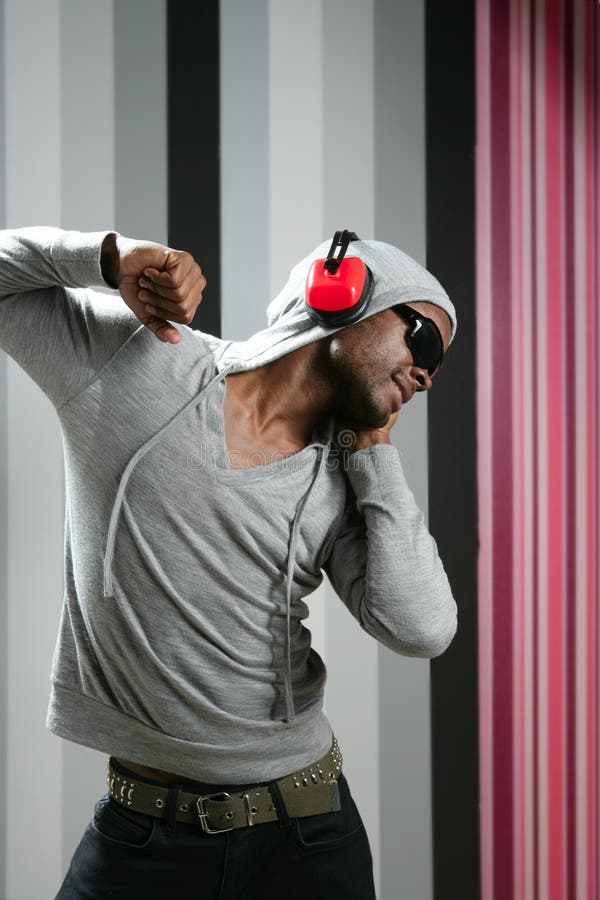 African American Young Black Man Rap Stock Image - Image of dark ...
