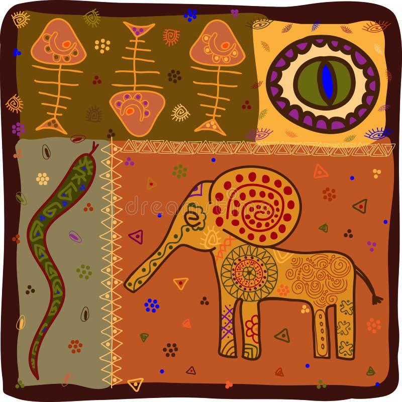 African animal pattern stock vector. Illustration of pattern - 52619041