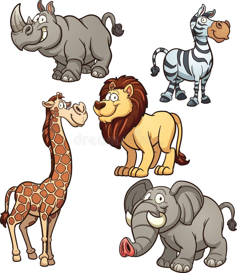 African animals stock illustration. Illustration of isolated - 59565311