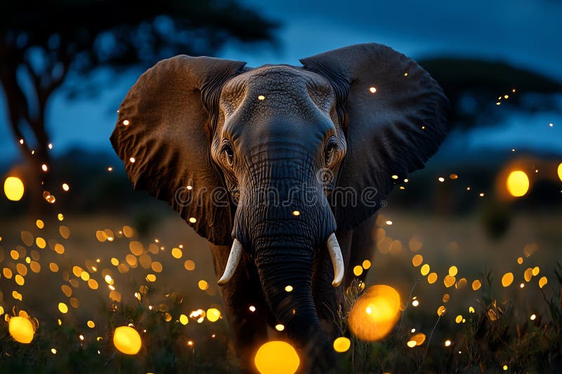 African Animals, Fireflies Flickering, Tiny Lights Dance Around ...