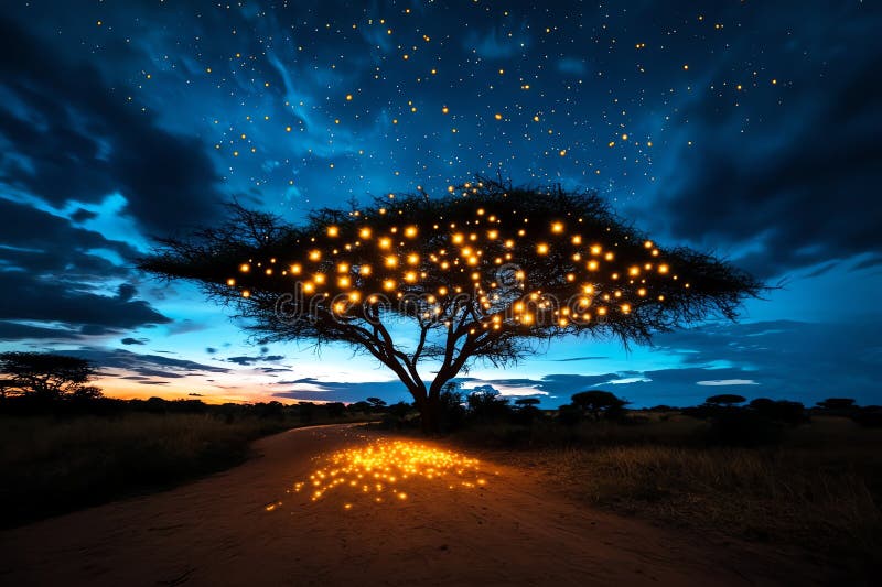 African Animals, Fireflies Flickering, Tiny Lights Dance Around ...