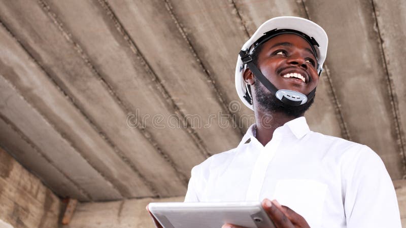 African Architects Engineer Manager with Tablet Work Together in the ...