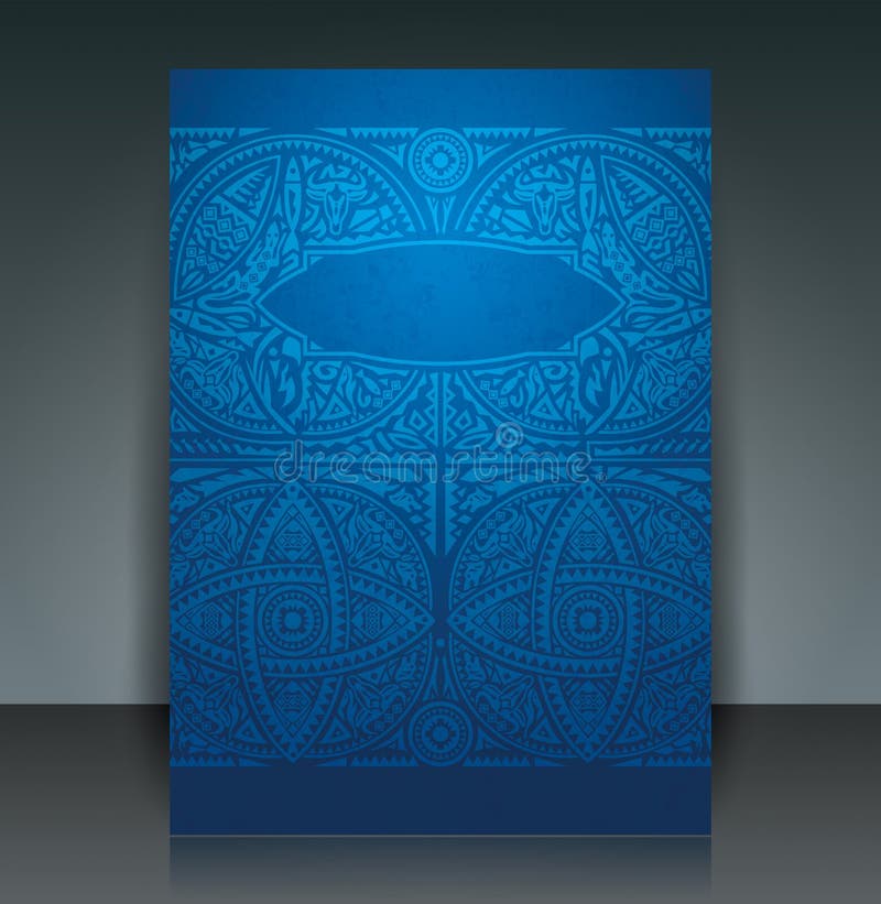 African Art Brochure Flyer Design. Stock Vector - Illustration of card ...