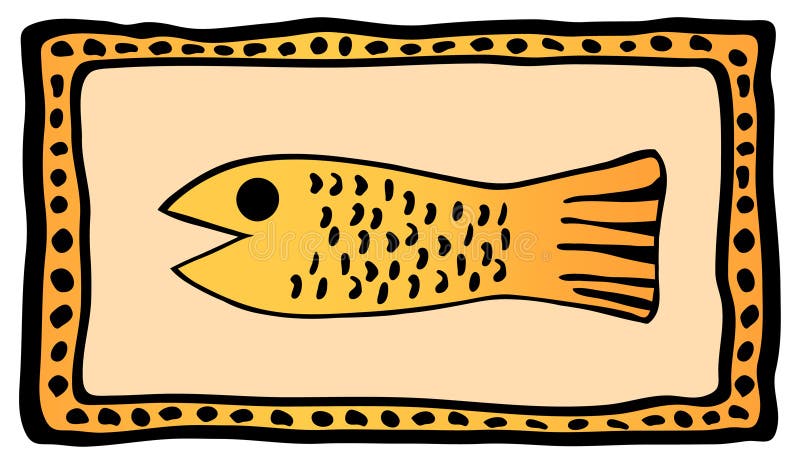 African art fish stock vector. Illustration of prepared - 7661376