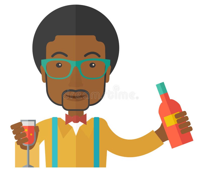 Bartender Holding Cocktail Drink Stock Illustrations – 537 Bartender ...