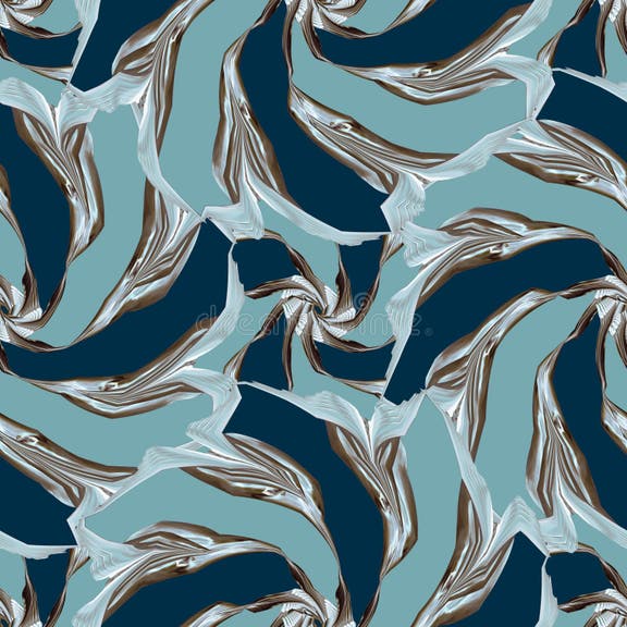 African Based Twirl Flower Type Seamless Pattern Stock Illustration ...