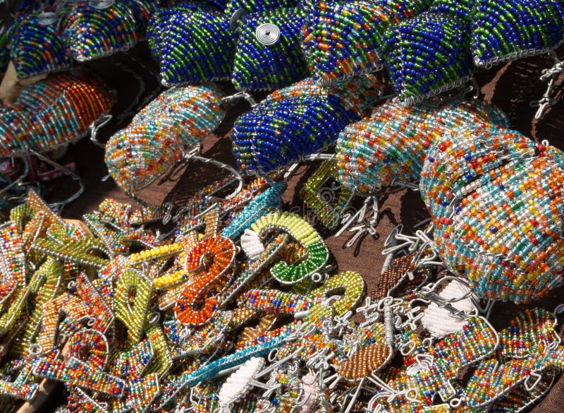 African beaded figurines stock image. Image of beaded - 38968847