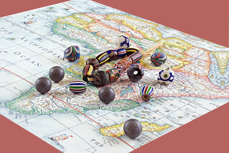 African beads with map stock image. Image of handmade - 16695225
