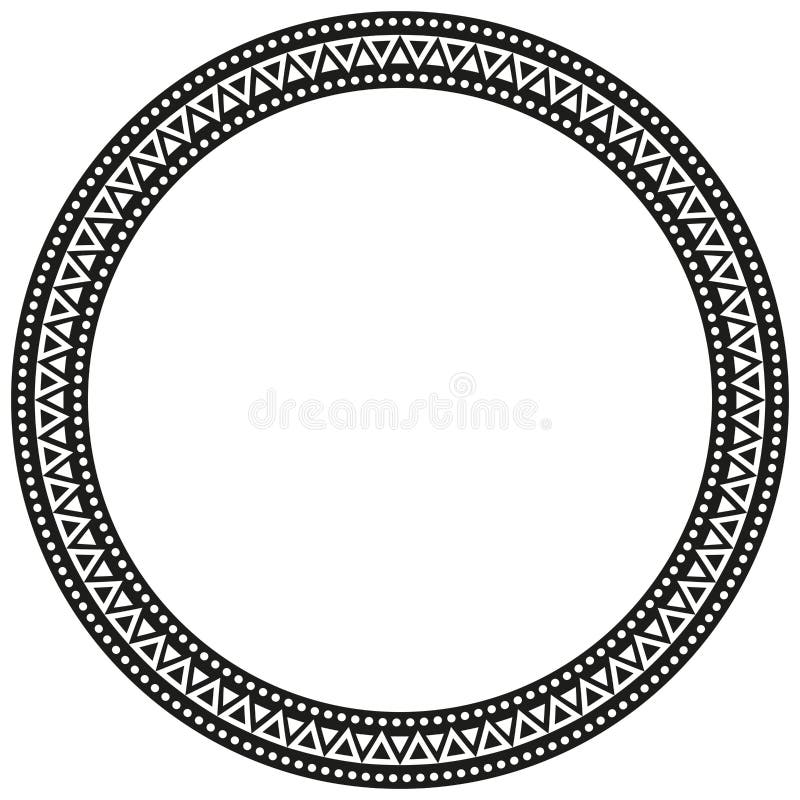 Round African Border Frame Design. Stock Vector - Illustration of ...