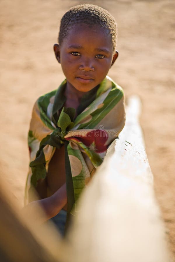 Eating in Africa - Little Black Boy Hunger Symbol Stock Image - Image ...