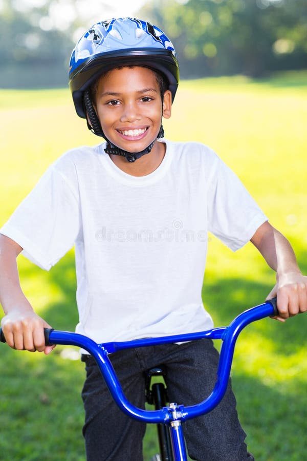 African American Boy Child Riding Bike Stock Image - Image of male ...