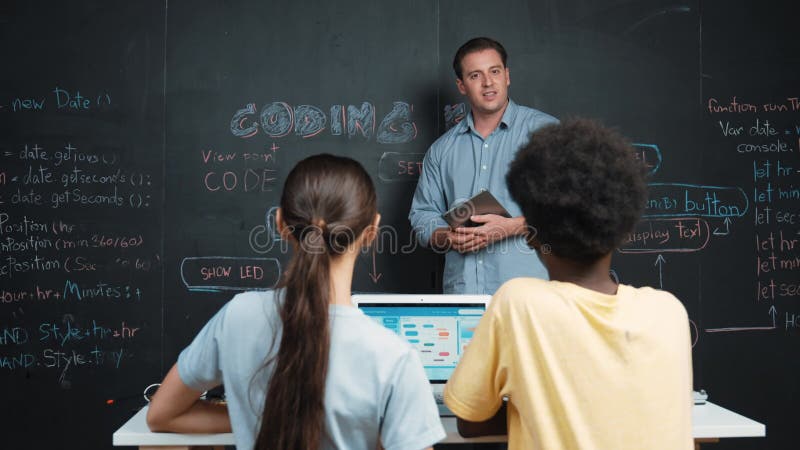 African Boy Raised Hands To Ask Smart Teacher about Coding Program ...