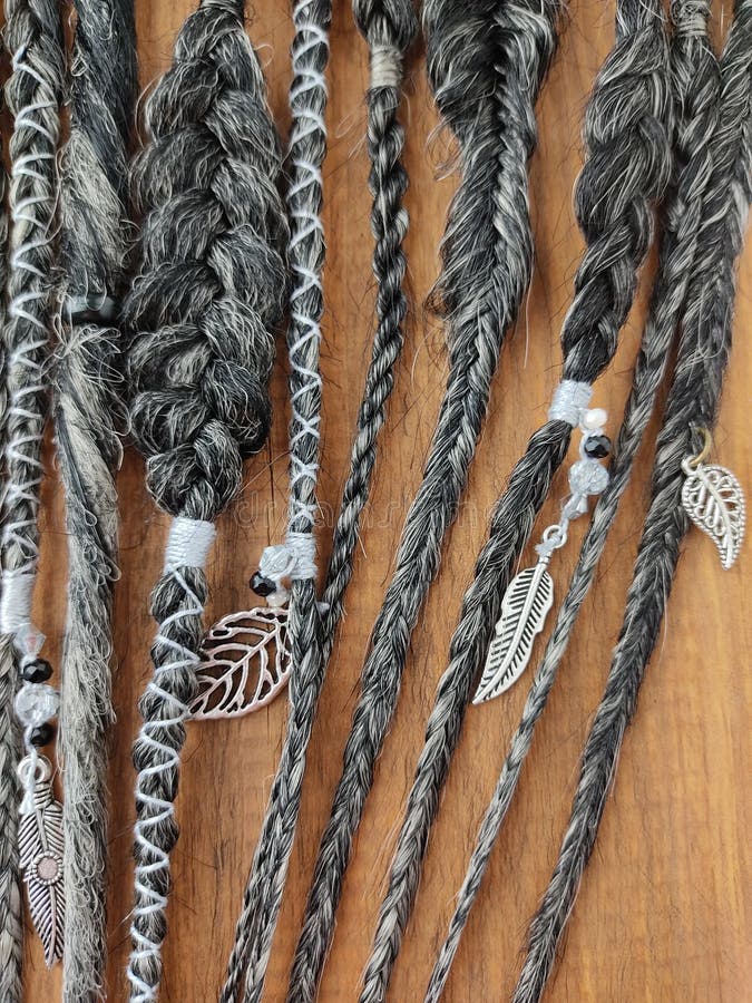 African Braids with Kanekalon at Close Range Stock Image - Image of ...