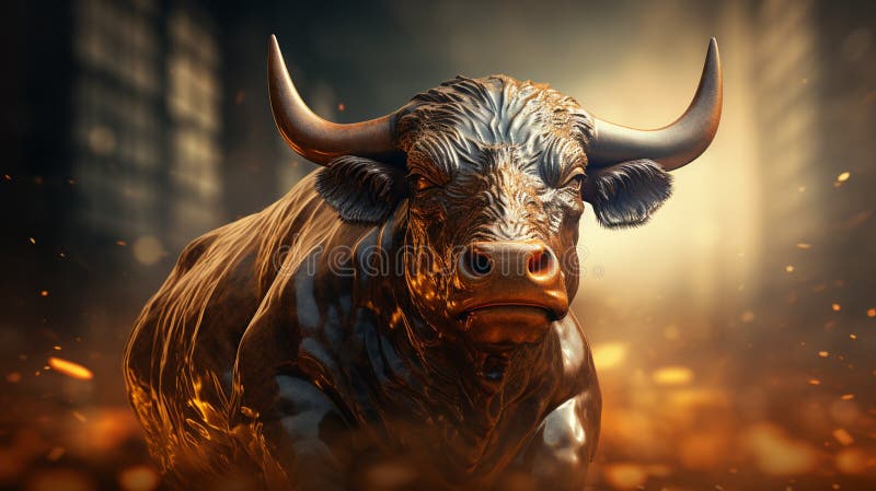 African Buffalo Illustration. Stock Exchange, Gold Stock Illustration ...