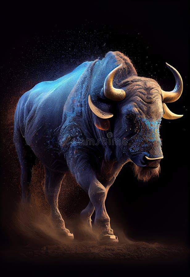 African Buffalo on the Run stock image. Image of generated - 271732231