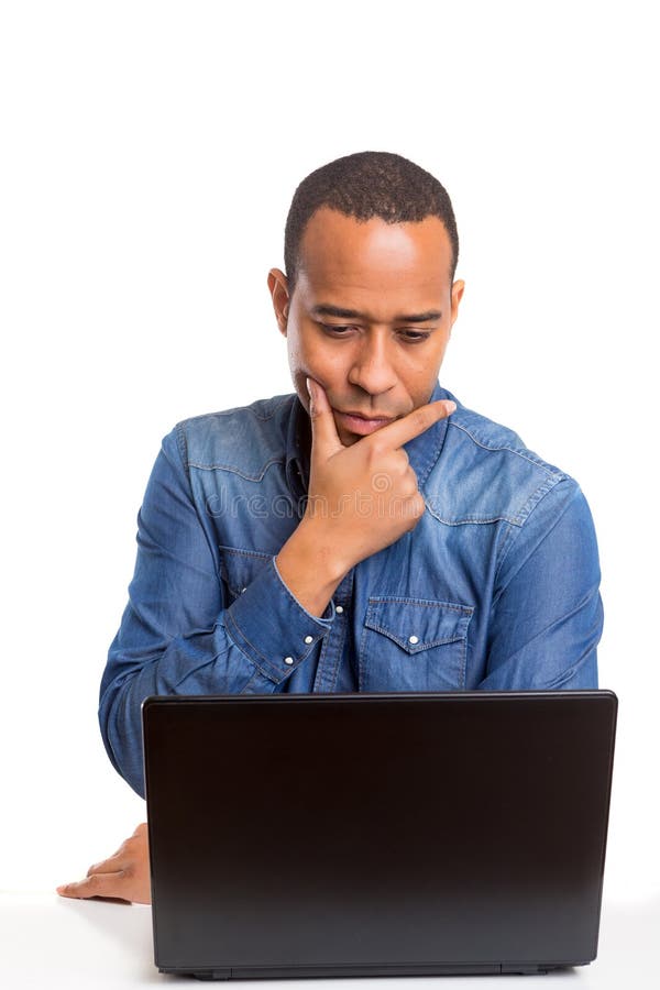 African business man stock image. Image of computer, confident - 51091479