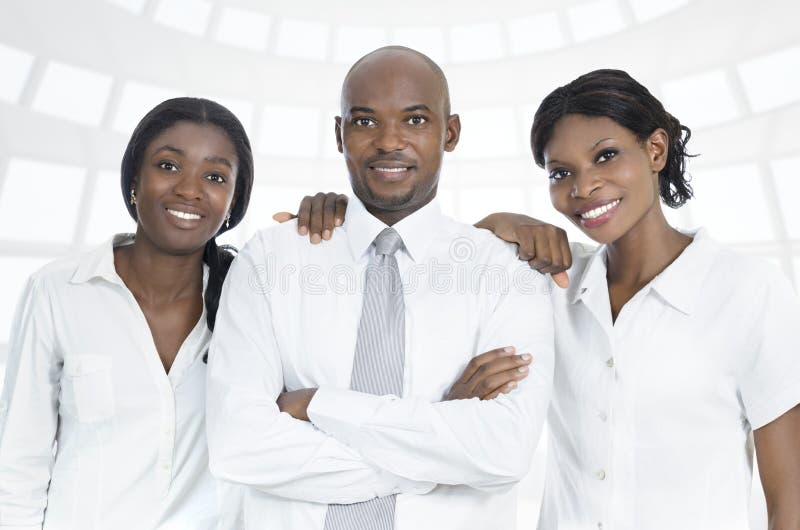 African Business Team / Students Smiling Stock Image - Image of white ...