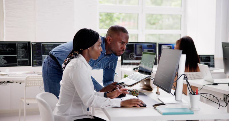 African Business Team Working on Computer Stock Photo - Image of ...