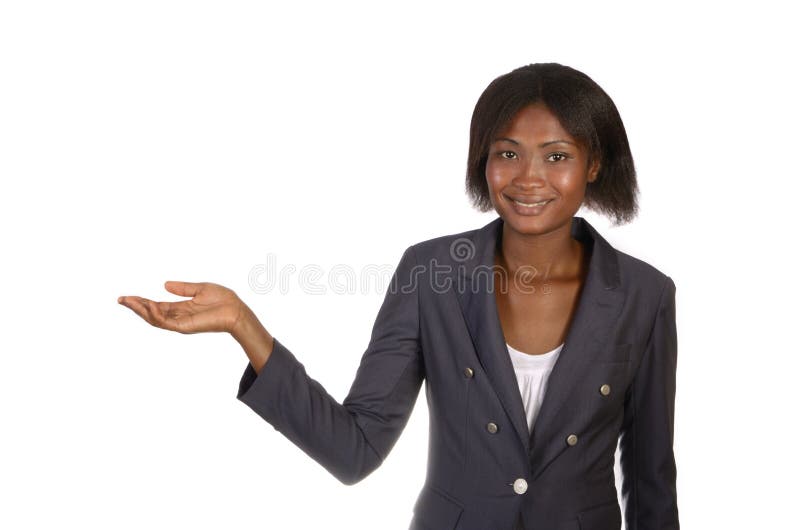 African Business Woman Presenting Stock Image - Image of appealing ...
