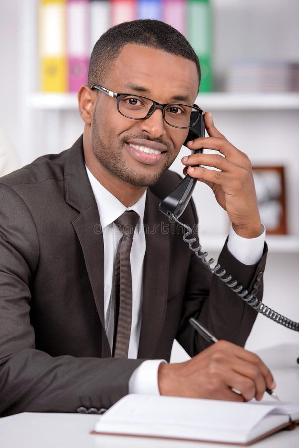 African Businessman stock photo. Image of candid, collar - 41992224