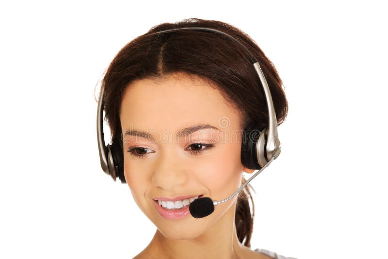 African Call Center Operator Stock Photo - Image of businesswoman ...