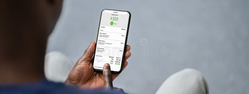 African Checking E Invoice Online Stock Image - Image of business ...