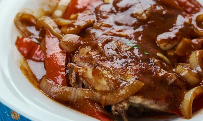 African chicken stock image. Image of dish, africa, assado - 112681151