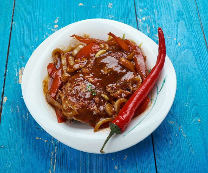 Galinha a Africana African Chicken Style of Macau Served with Potatoes ...