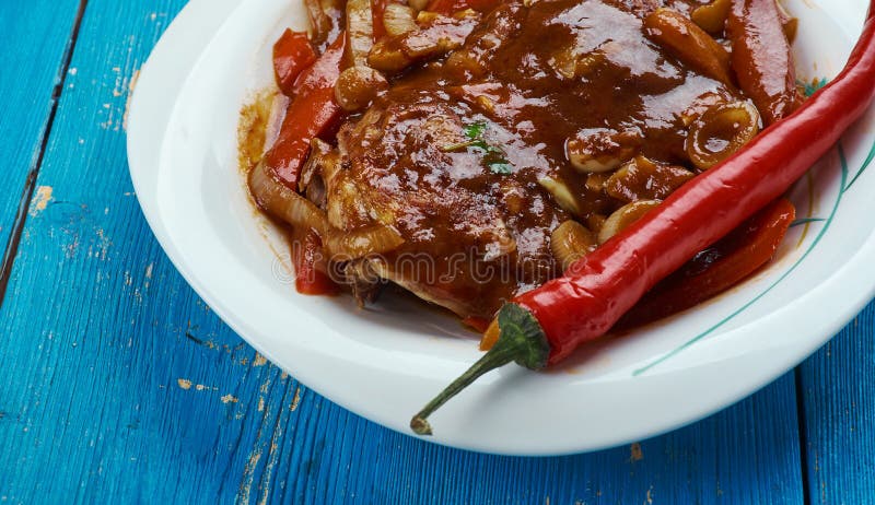 Galinha a Africana African Chicken Style of Macau Served with Potatoes ...