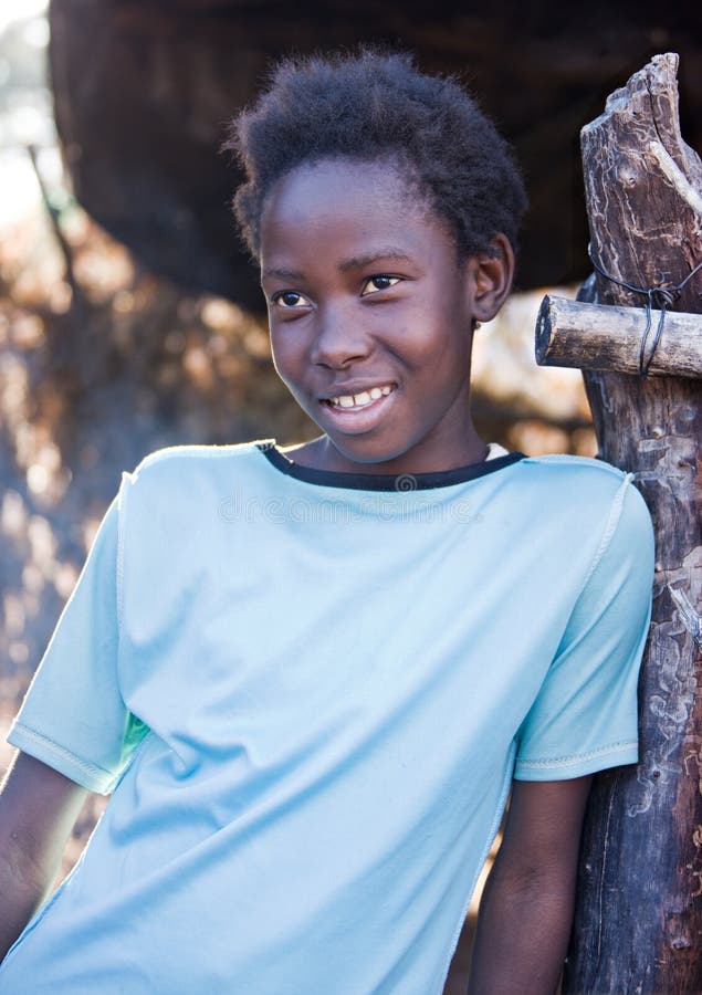 Smiling African American Child Stock Image - Image of color, african ...