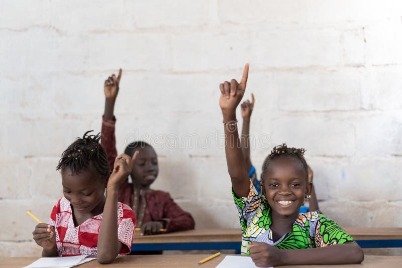 Beautiful African Children Smiling and Laughing in School Indoors Stock ...