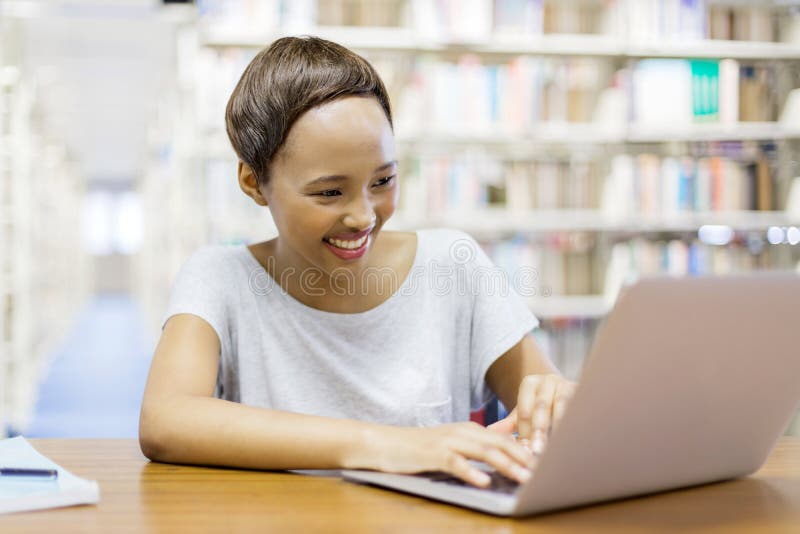 African College Student Laptop Stock Photo - Image of ethnicity, desk ...