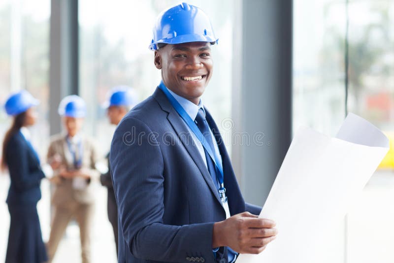 African American Construction Worker Stock Photo - Image of leader ...
