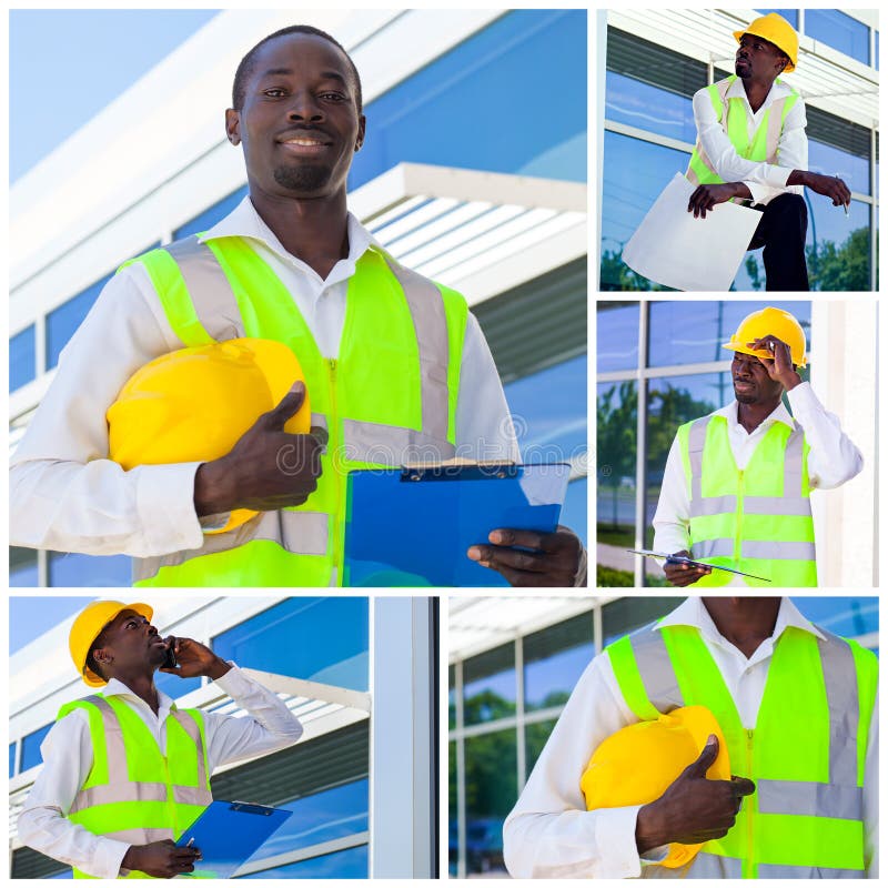 African Construction Worker Stock Image - Image of constructor ...