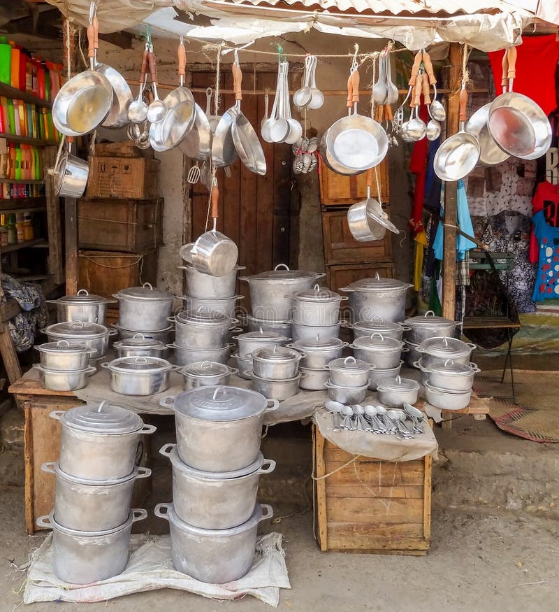 African Cooking Pots stock photo. Image of food, selling - 53673590