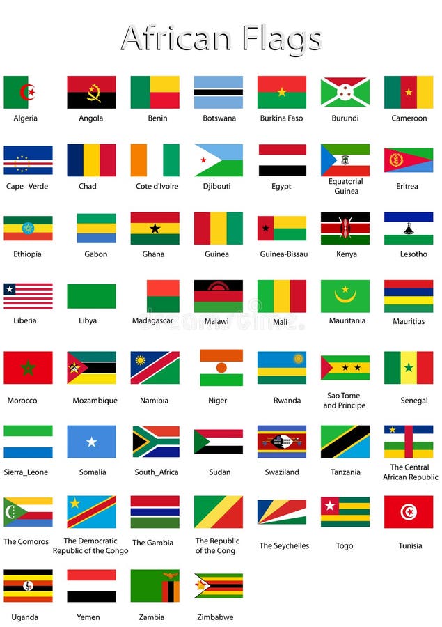 African Country Flags With Names